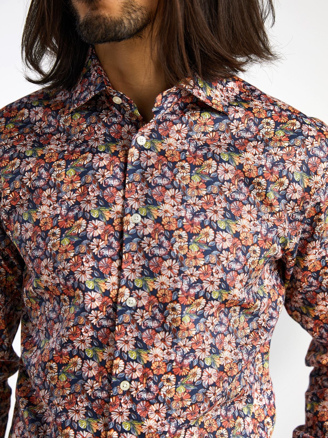 Blue Floral Shirt