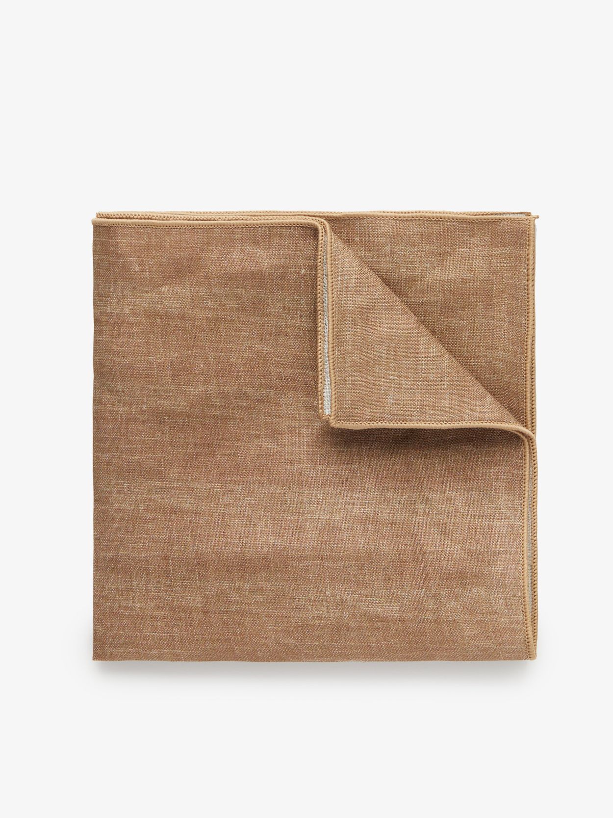 Brown Pocket Square Linen