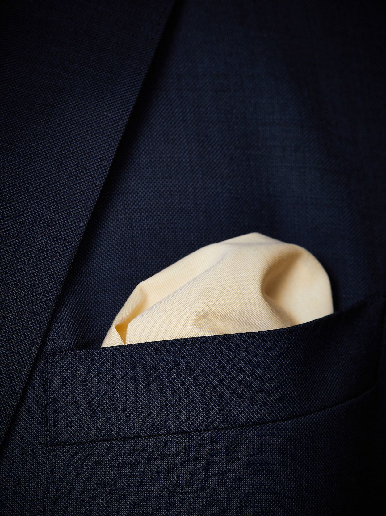 Yellow Pocket Square Cotton