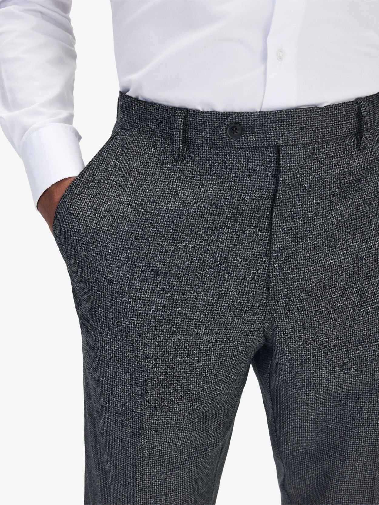 Grey & Black Wool Trousers - Buy online | John Henric Grey & Black Wool Trousers - Buy online | John Henric