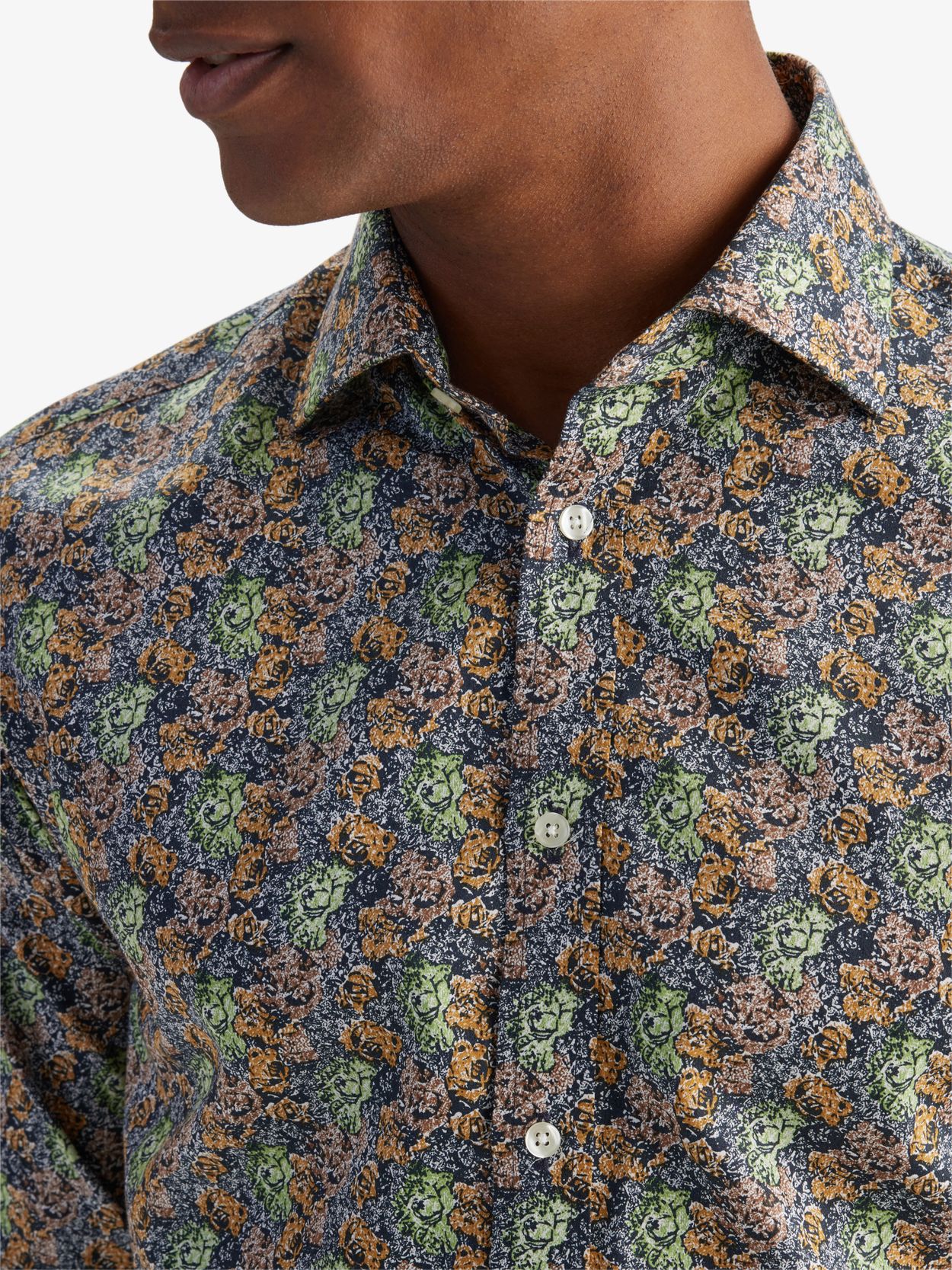 Dark Blue Print Shirt