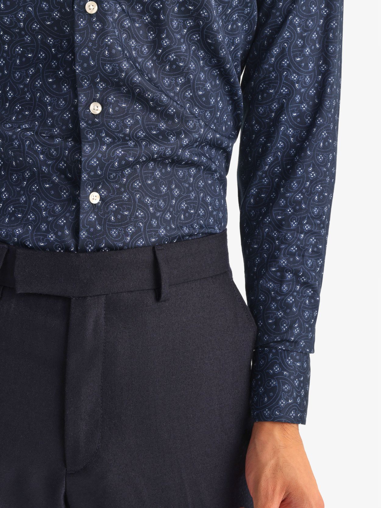 Dark Blue Print Shirt