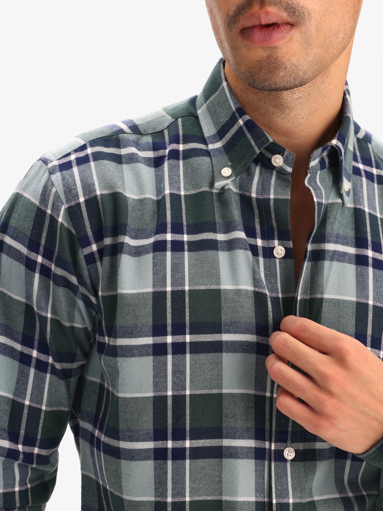 Green & Blue Flannel Shirt