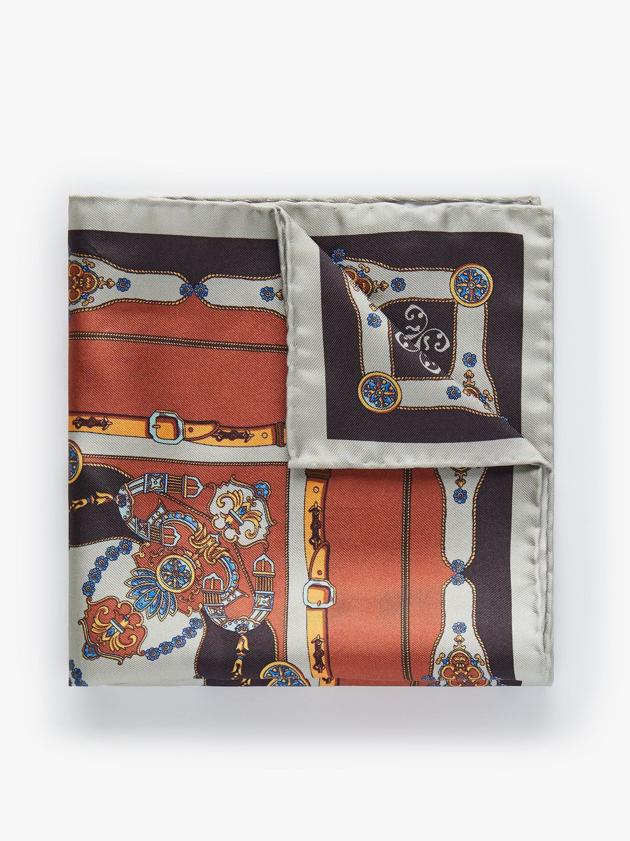 Beige Pocket Square Motif